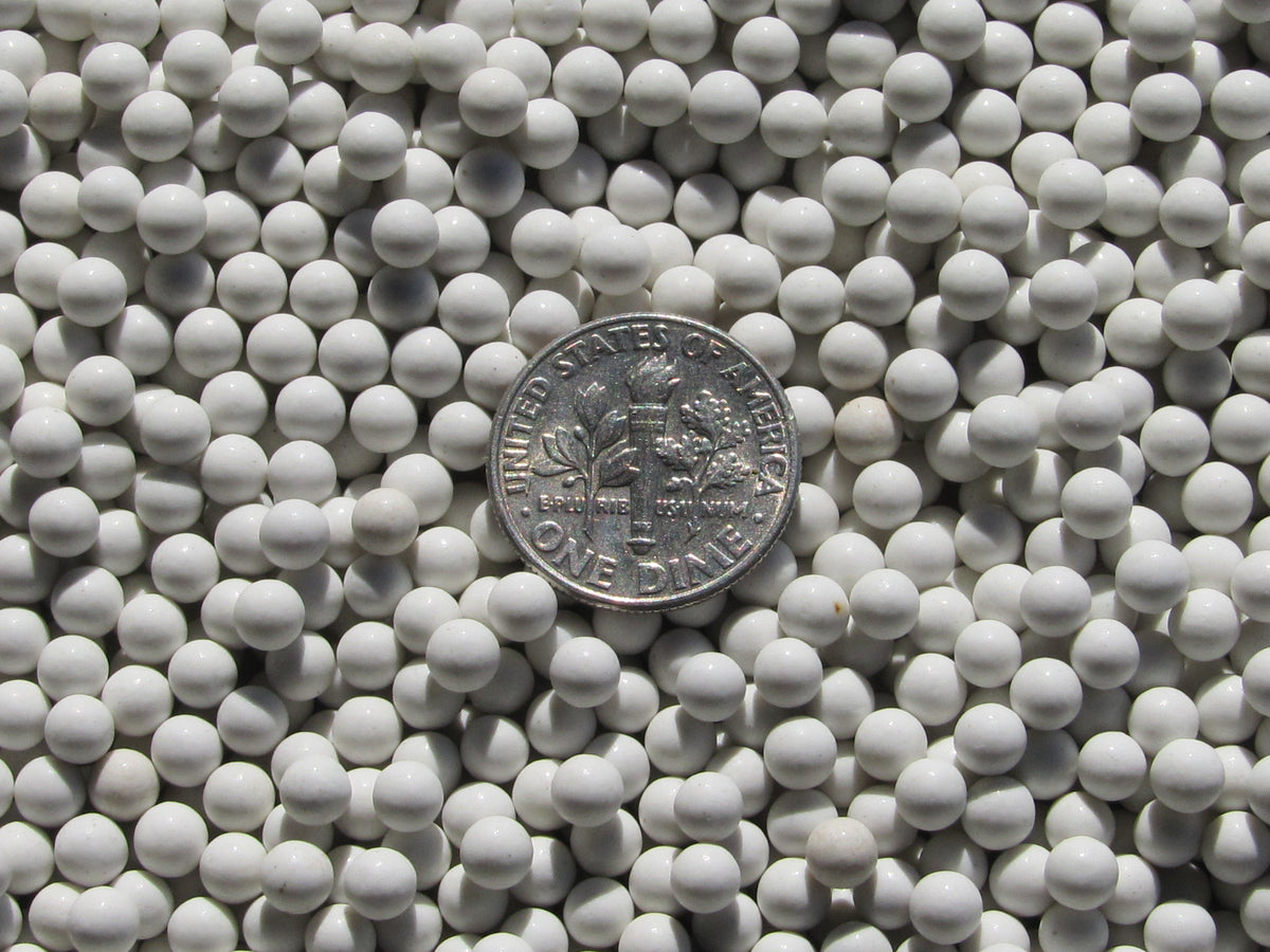 3 Lb. 4 mm Polishing Sphere Ceramic Porcelain Tumbling Media Non-Abras ...